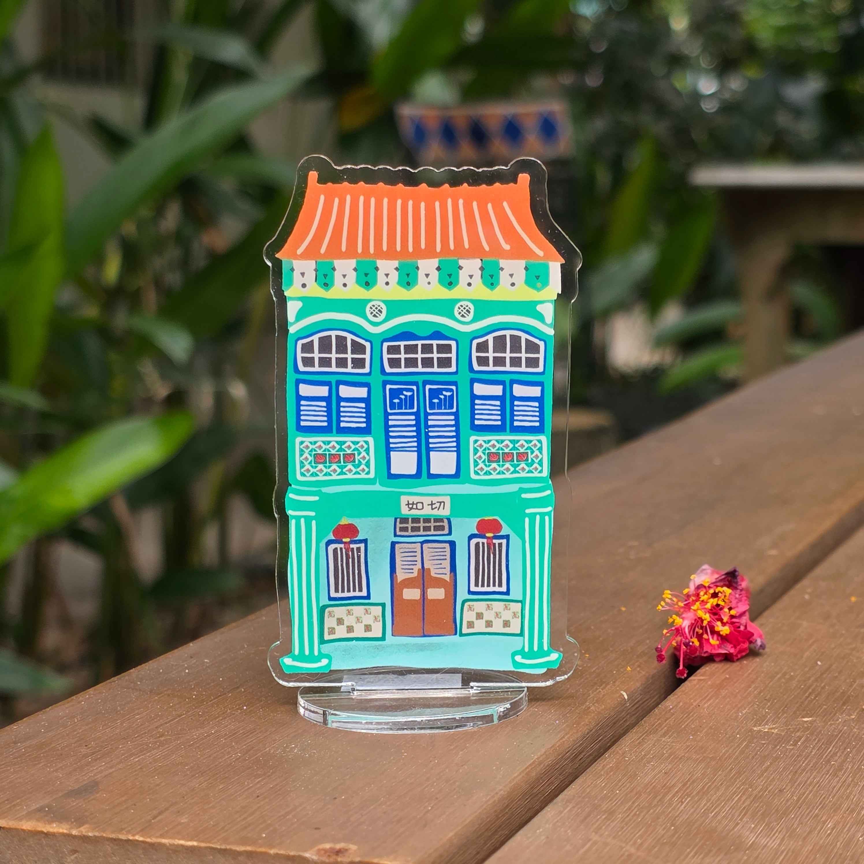 Colorful Shophouse Decorative Standee – Cat Socrates Online