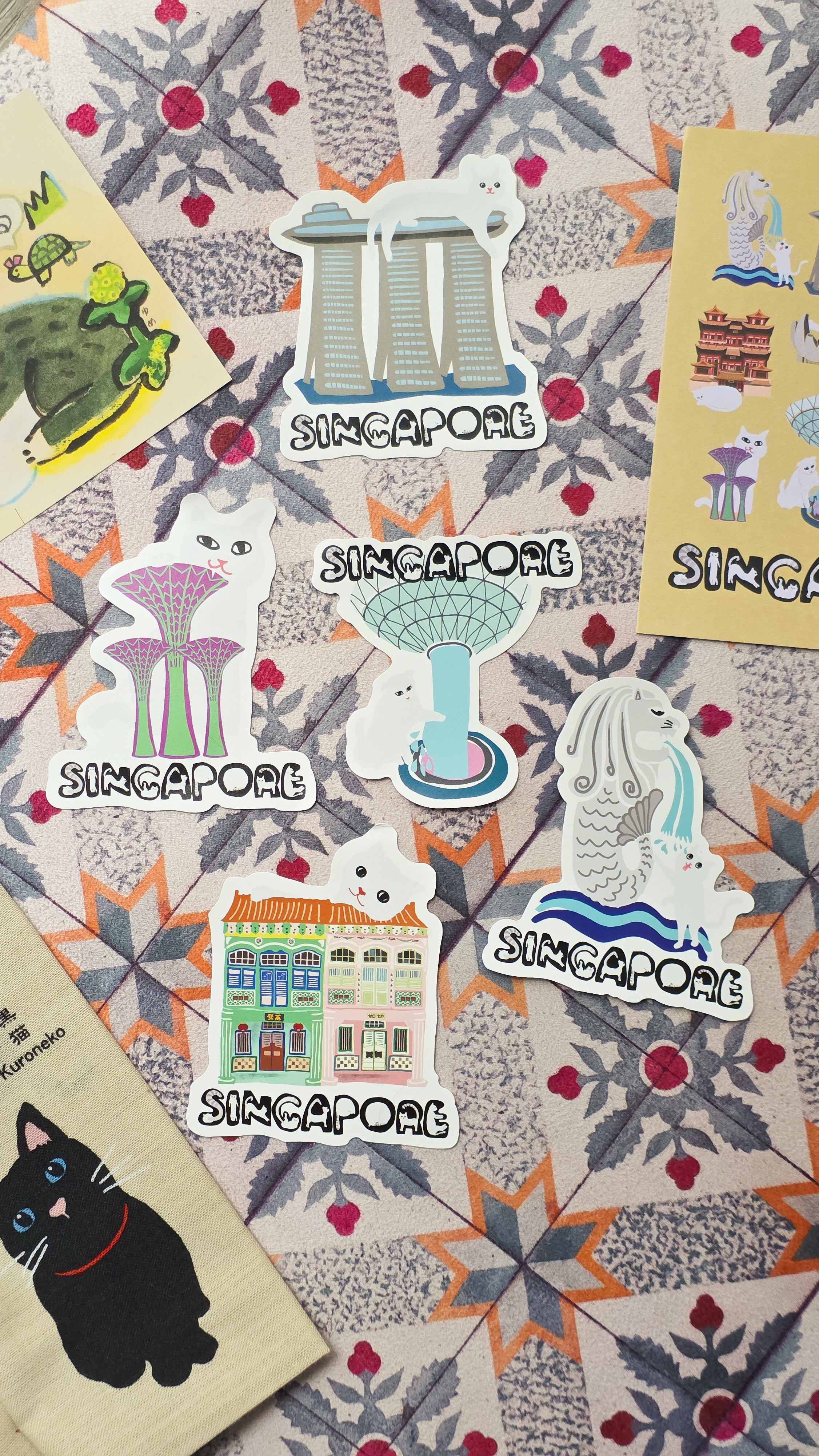 Vinyl Sticker Singapore Landmark series – Cat Socrates Online