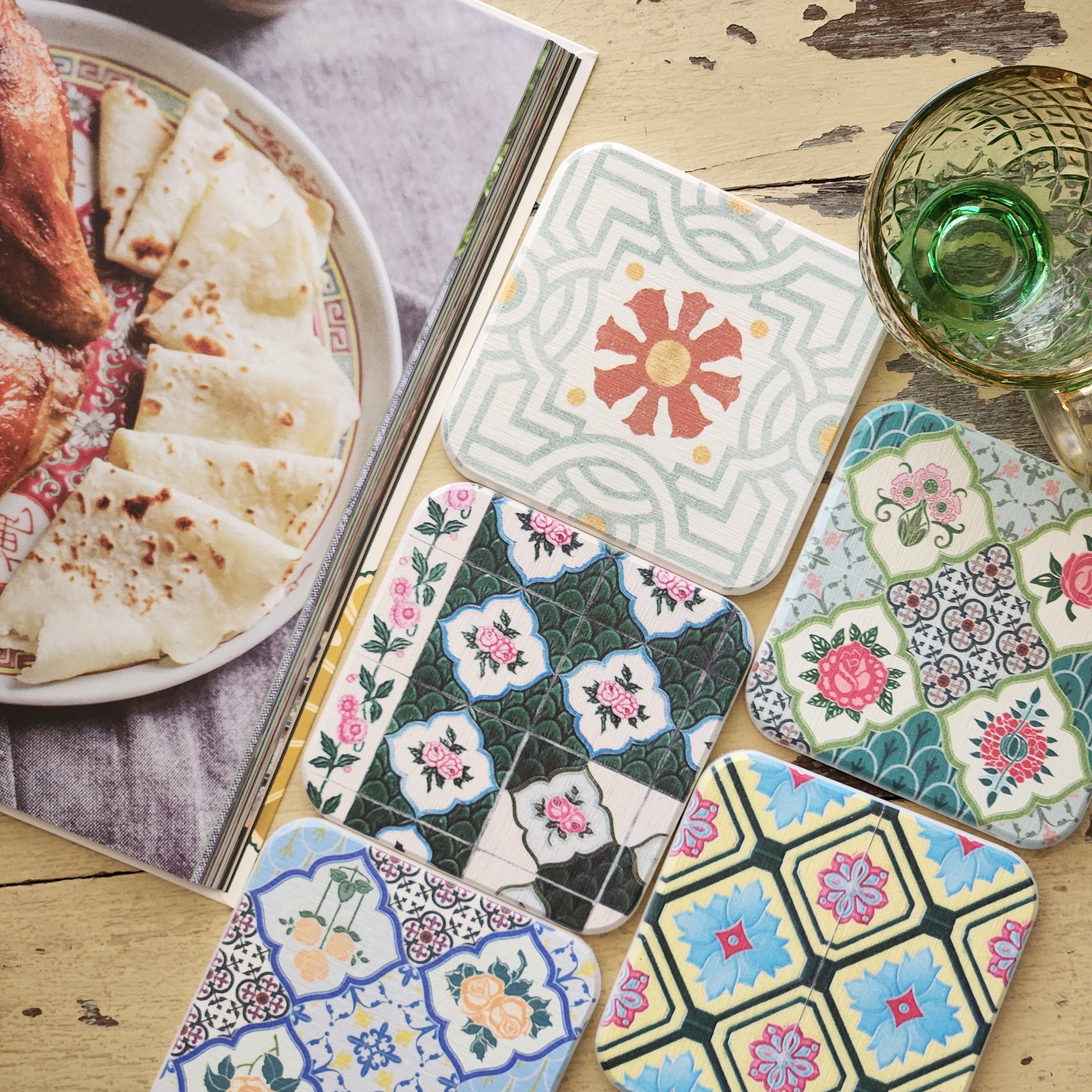 Peranakan Diatomite Coaster Collection – Cat Socrates Online